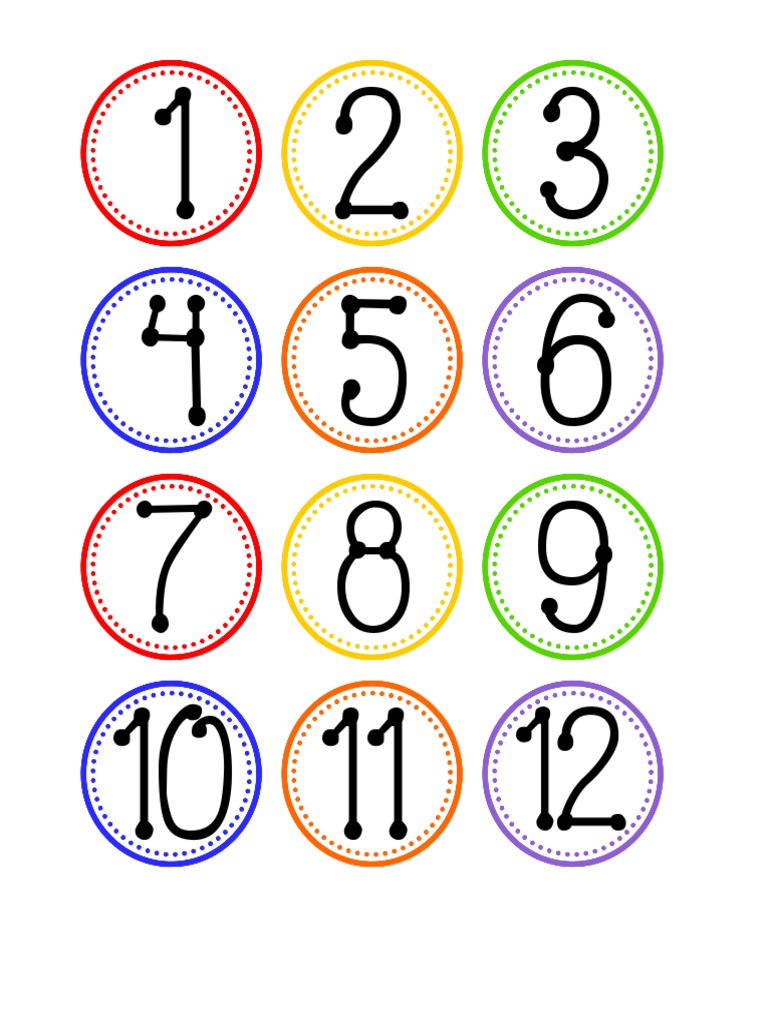 Numbers 1-12 PDF | PDF