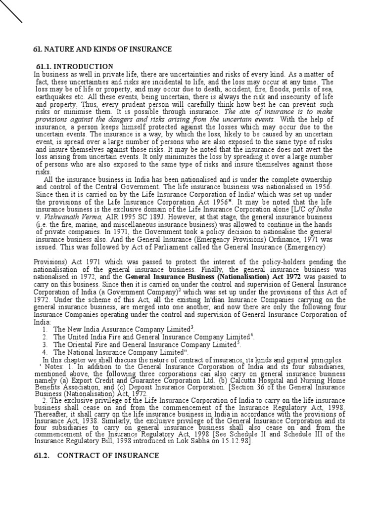 Insurance Law | PDF | Subrogation | Indemnity