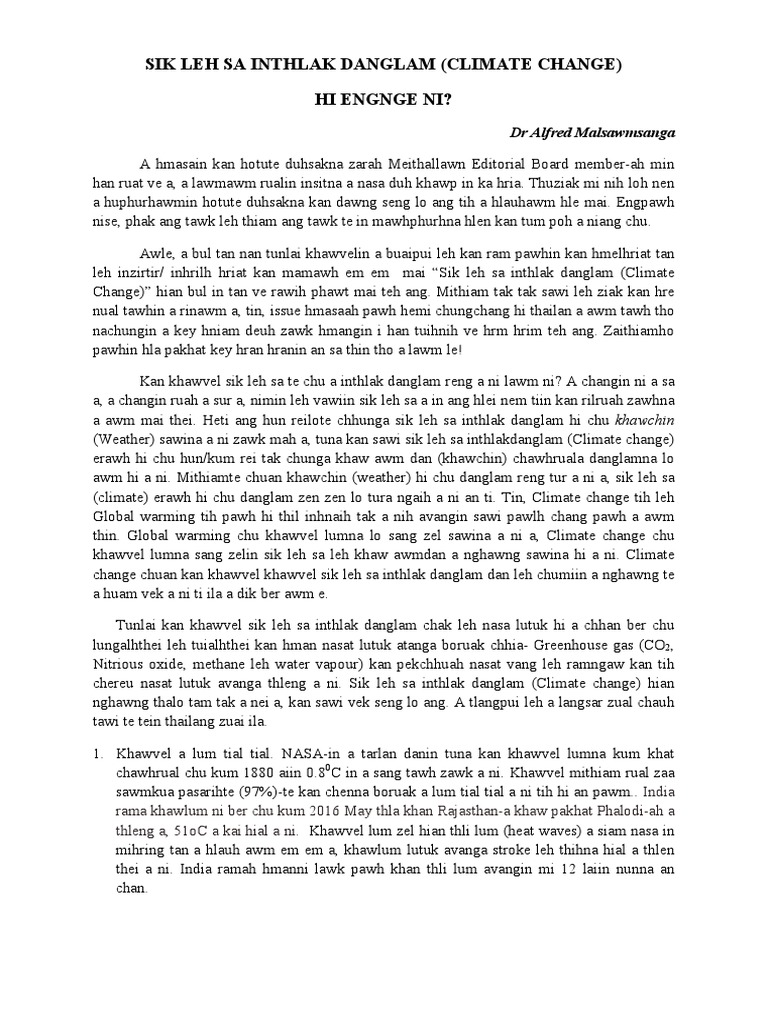 Sik Leh Sa Inthlak Danglam PDF | PDF