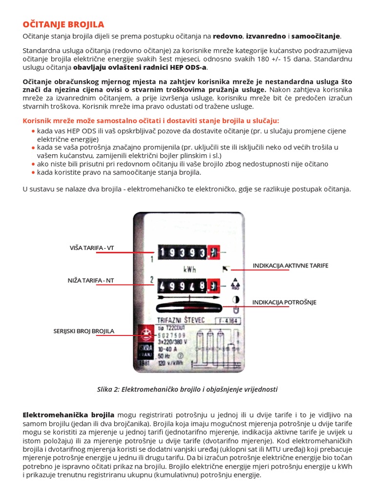 Proenergy 2 Ocitanje Brojila | PDF