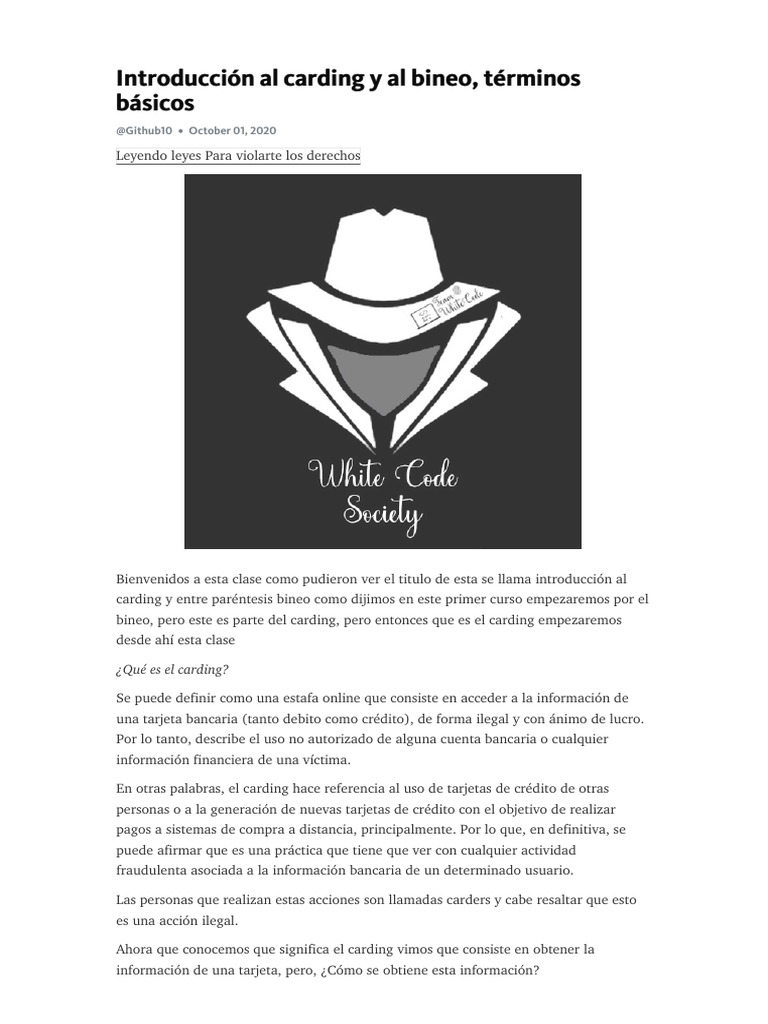 Introduccion Carding PDF | Descargar gratis PDF | Red privada virtual | Suplantación de identidad