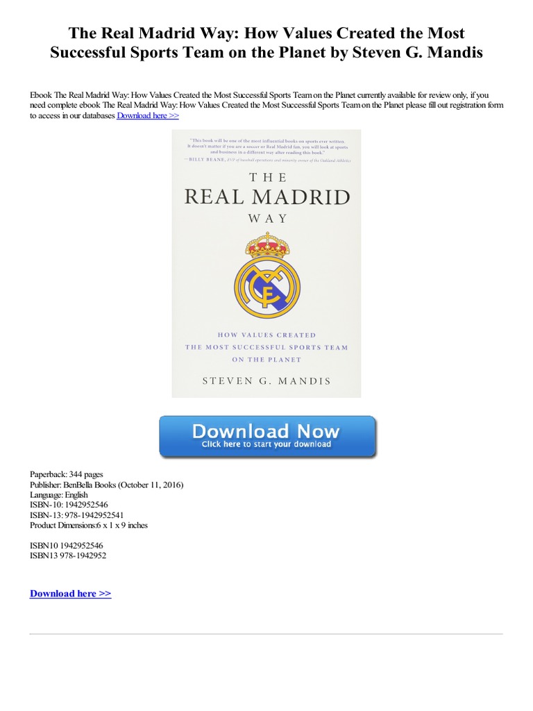 The Real Madrid Way Explained | PDF | Books