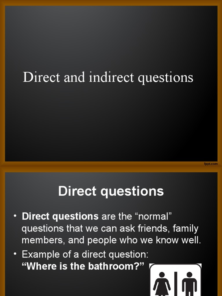 Direct and Indirect Questions | PDF | Question | Verb