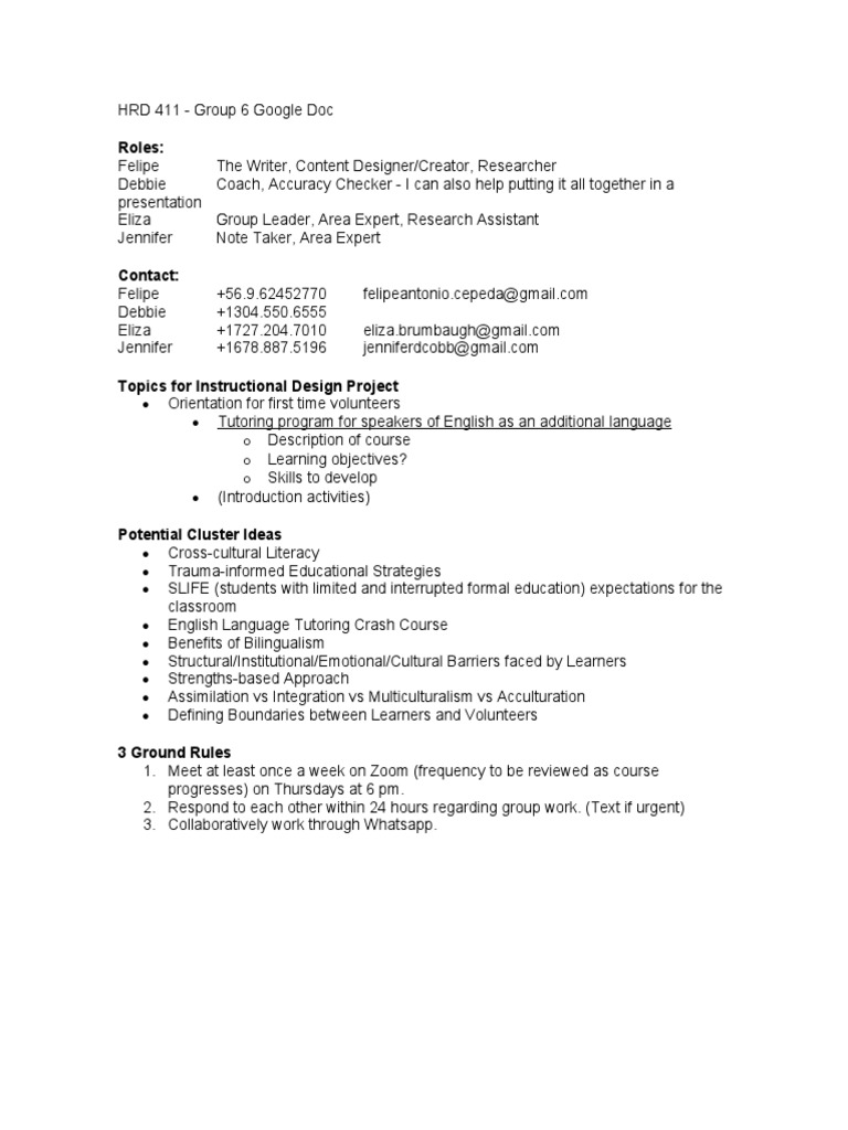 IDA 1 and 2 | PDF | Instructional Design | Volunteering