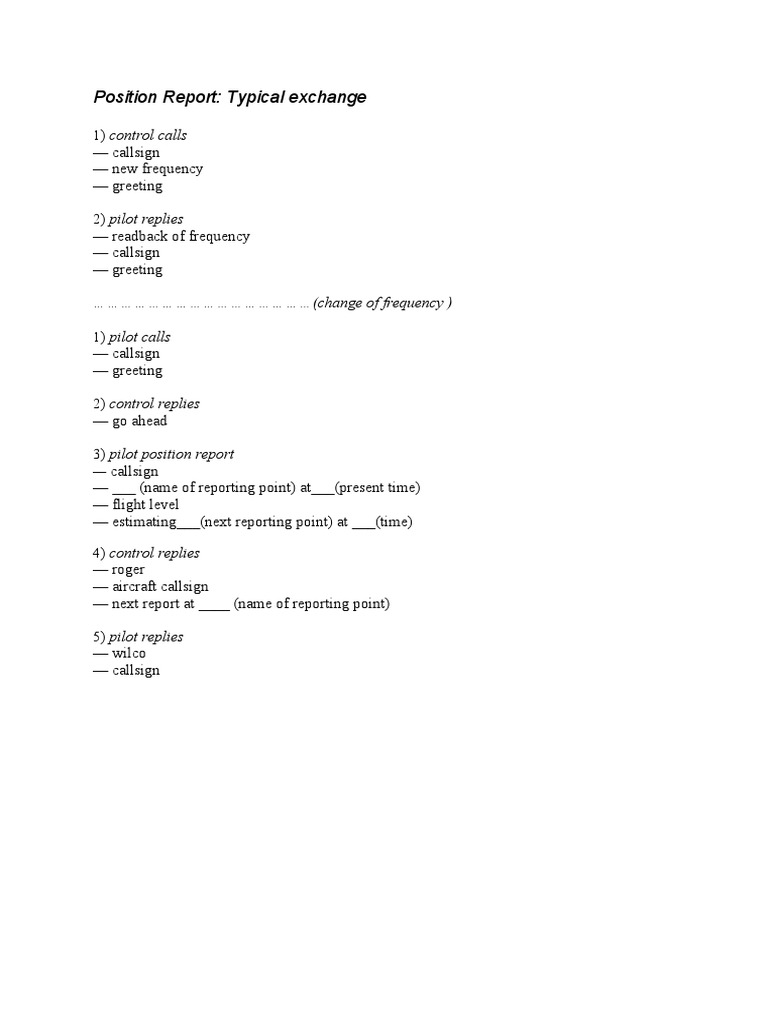 Pos - Rep. Typical Exchange | PDF
