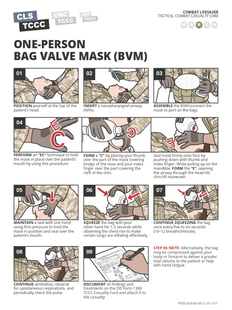 One-Person Bag Valve Mask (BVM) : March | PDF | Face | Clinical Medicine