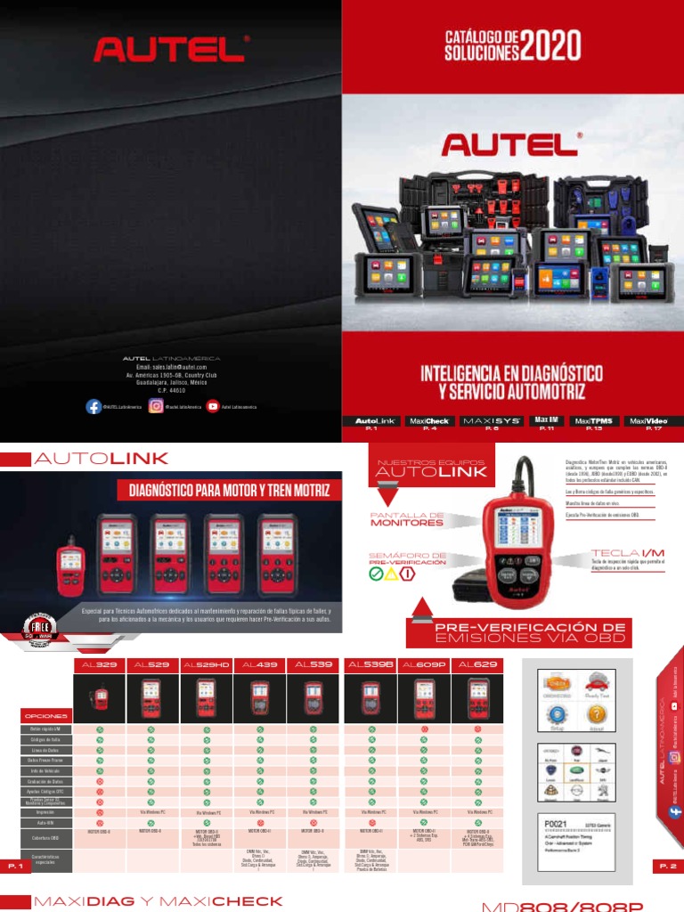 AUTEL - Catalogo Autel 2020 | PDF | Vehículo de motor | Ingenieria ...