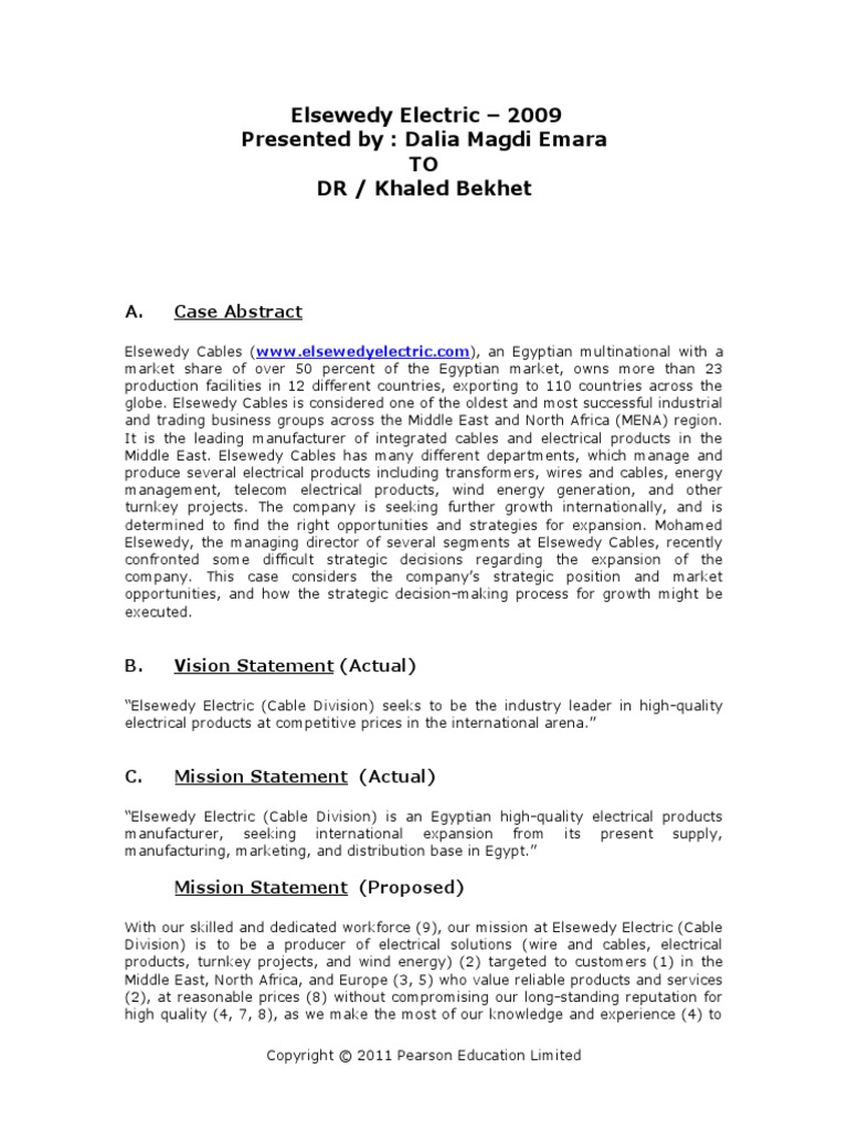 Elsewedy Electric | PDF | Swot Analysis | European Union
