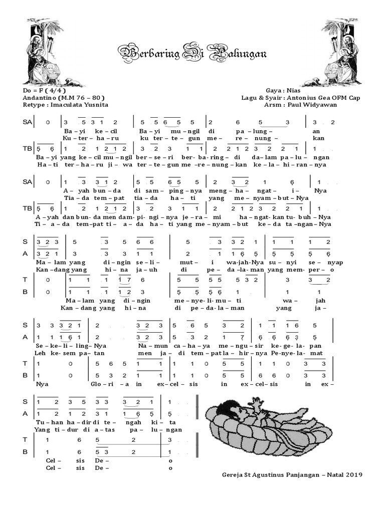 Partitur Koor Natal "Di Dalam Palungan" | PDF