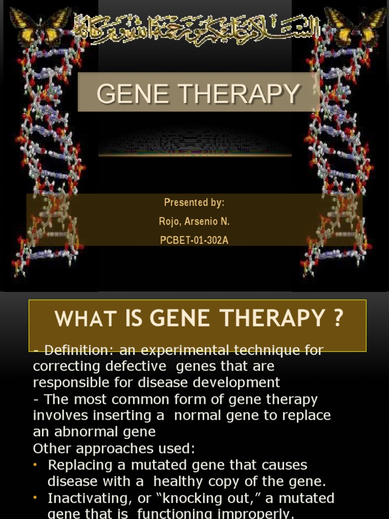 Group 8 STS - Gene Theraphy | PDF | Gene Therapy | Viral Vector