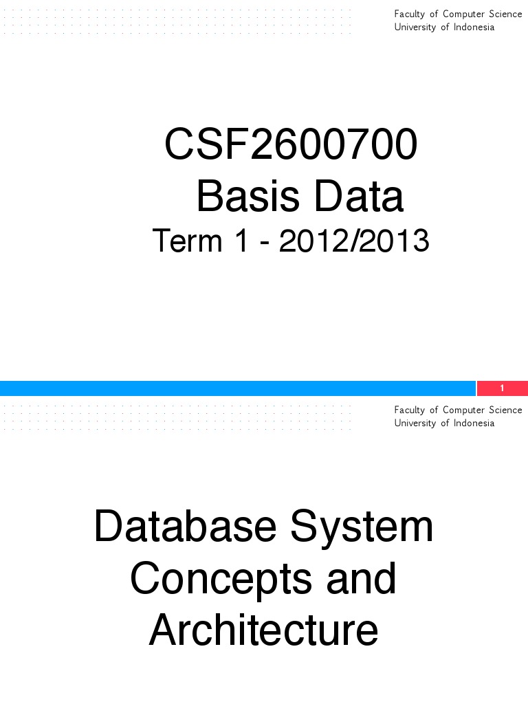 02 - Database System Concepts and Architecture-Ver2 PDF | PDF ...