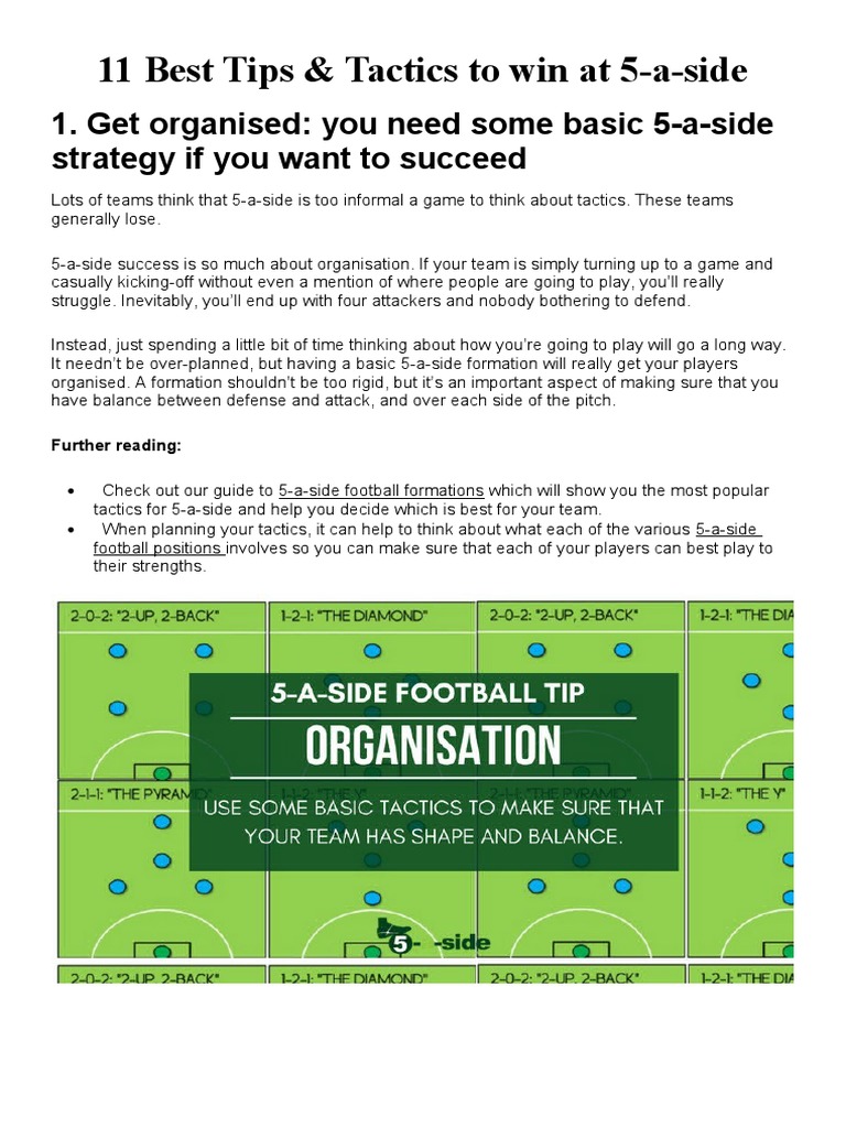11 Best Tips 5 Vs 5 | PDF | Teams | Leisure