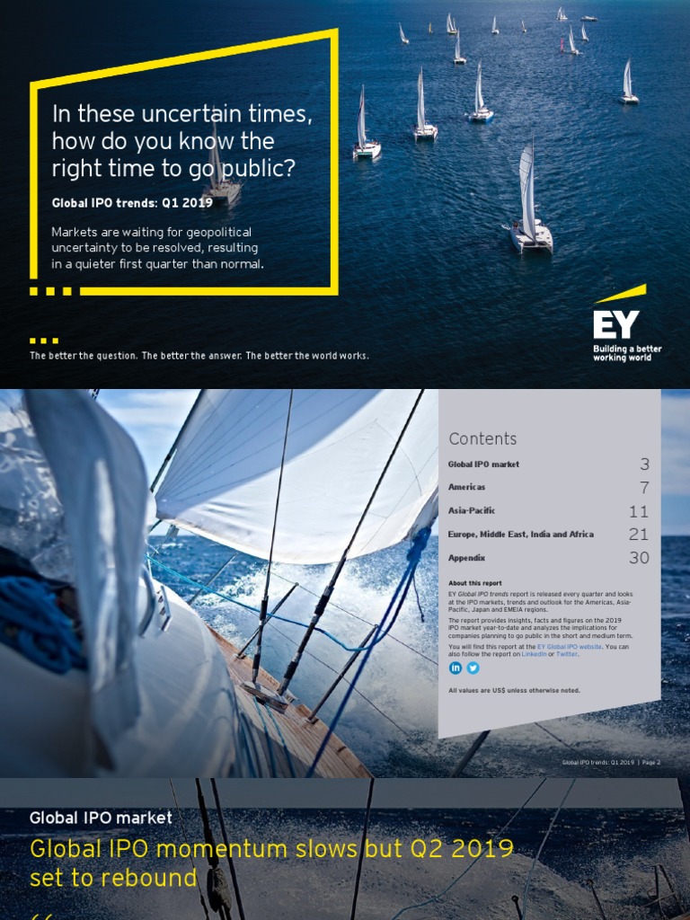 Ey - Report - Ipo Q1 2019 | PDF | Initial Public Offering | Nasdaq