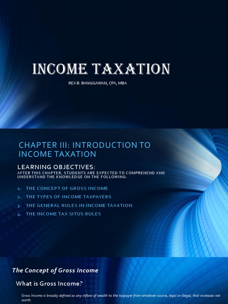 Income Taxation: Rex B. Banggawan, Cpa, Mba | PDF | Taxpayer | Taxes