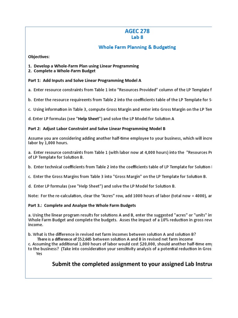 Agec 278 Lab 8 - Elisha Wade | PDF | Labour Economics | Income