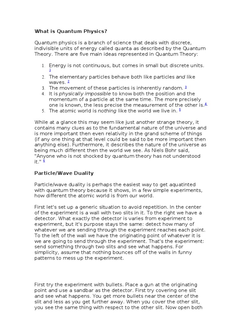 What Is Quantum Physics | Download Free PDF | Quantum Mechanics | Electron
