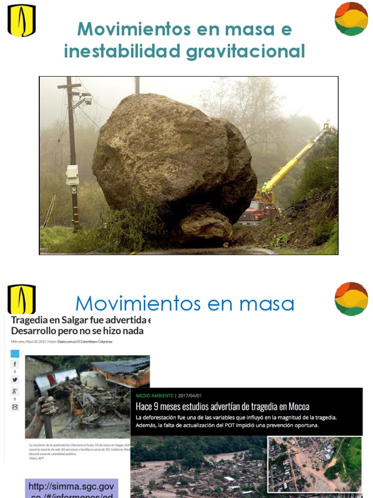 19 - Movimientos en masa-CH PDF | PDF | Tsunami | Volcán