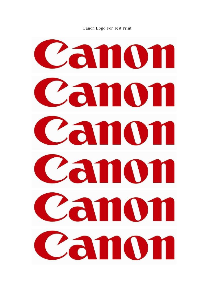 Canon Test Print Guide | PDF