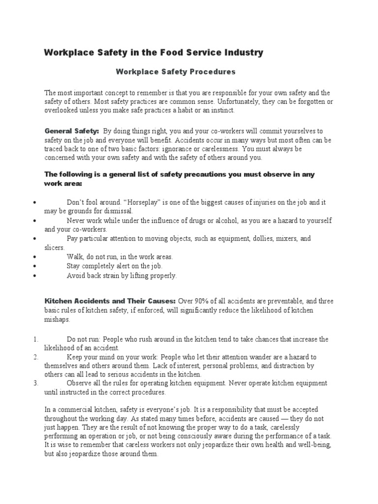 Work Place Safety Procedures | PDF | Personal Protective Equipment | Knife