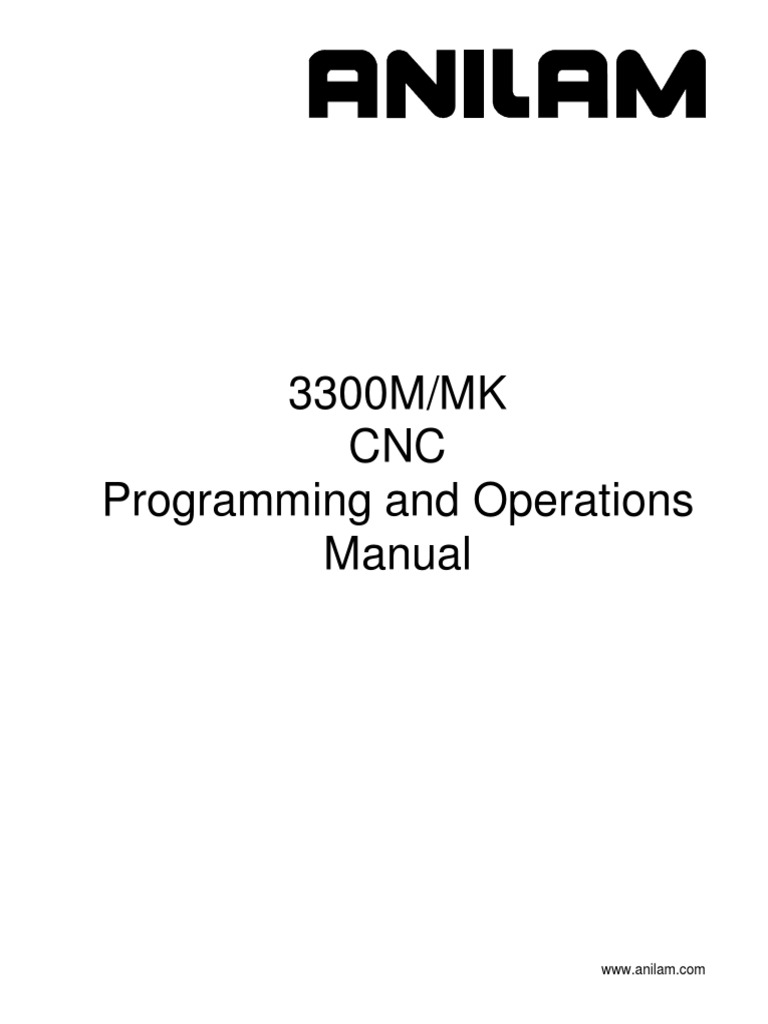 Anilam 3300MK | PDF | Numerical Control | Floppy Disk