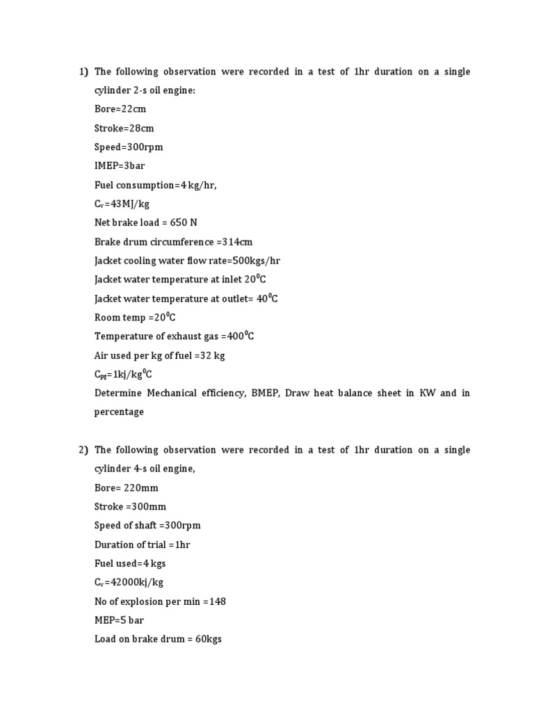 Ic Engine Assignment | PDF