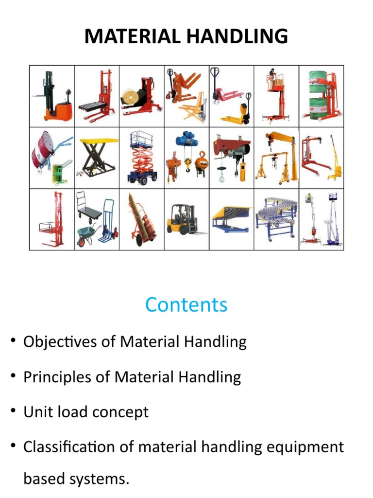 Unit Load Concept in Material Handling | PDF | Crane (Machine) | Supply ...