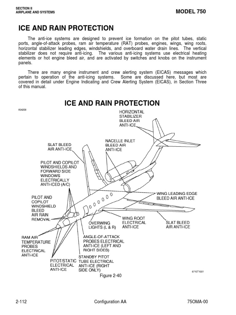 Cessna Citation - X Ice - and - Rain Protect PDF | PDF | Throttle | Valve