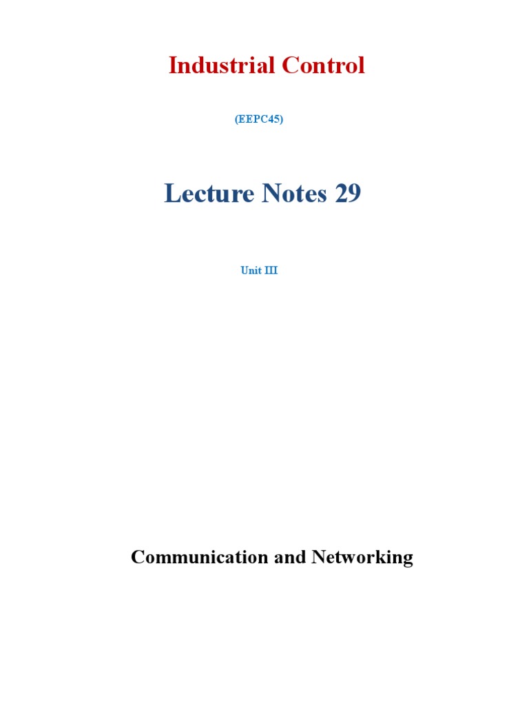 Communication and Networking in Industrial Control Systems: An Overview ...