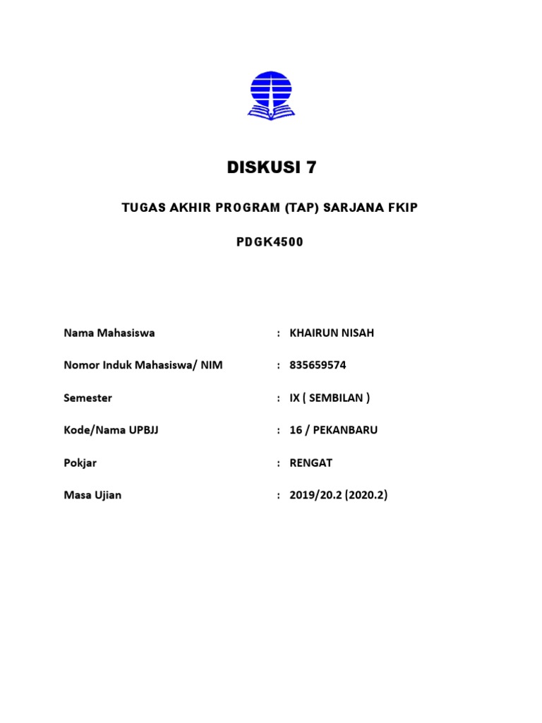 Diskusi 7 Tap UT | PDF