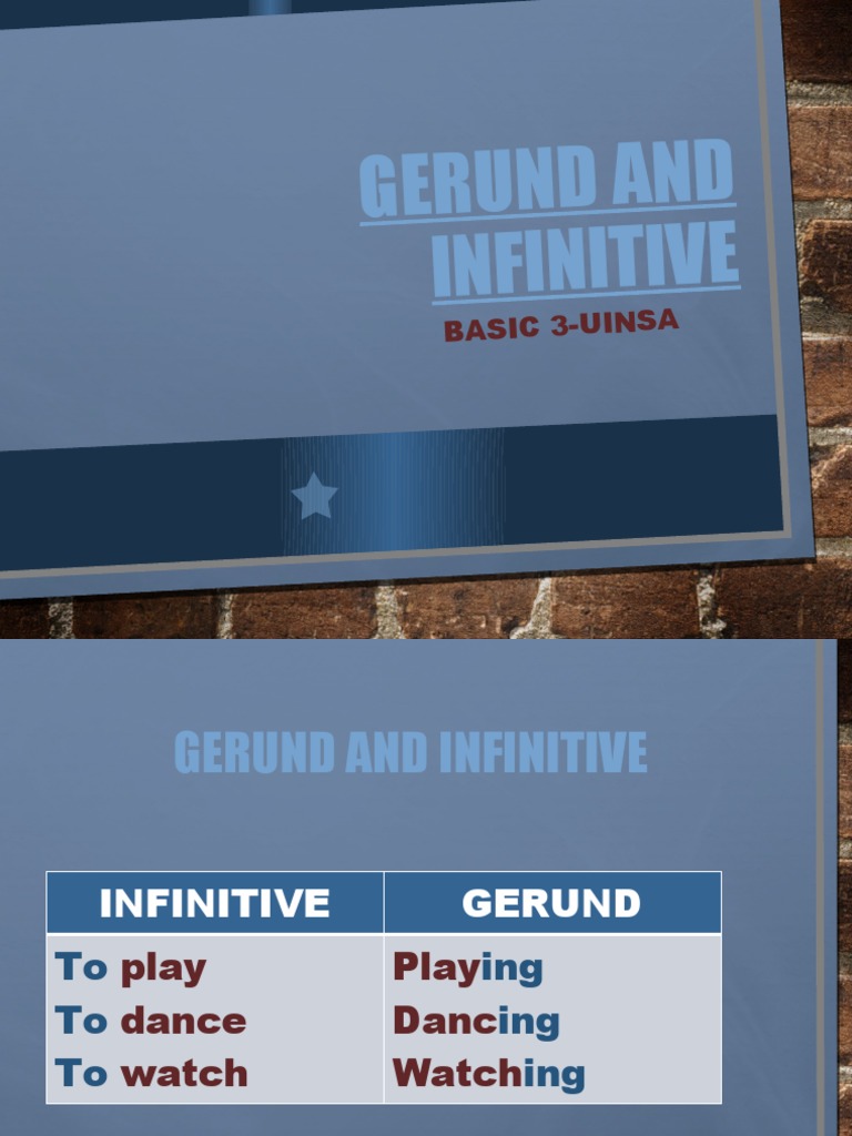 Gerunds and Infinitives PPT Presentation Grammar Guides - 45564 | PDF ...