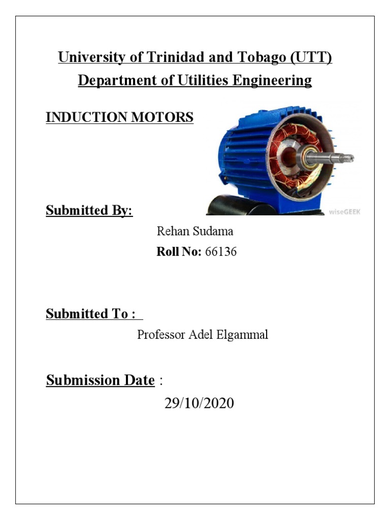 University of Trinidad and Tobago (UTT) Department of Utilities ...