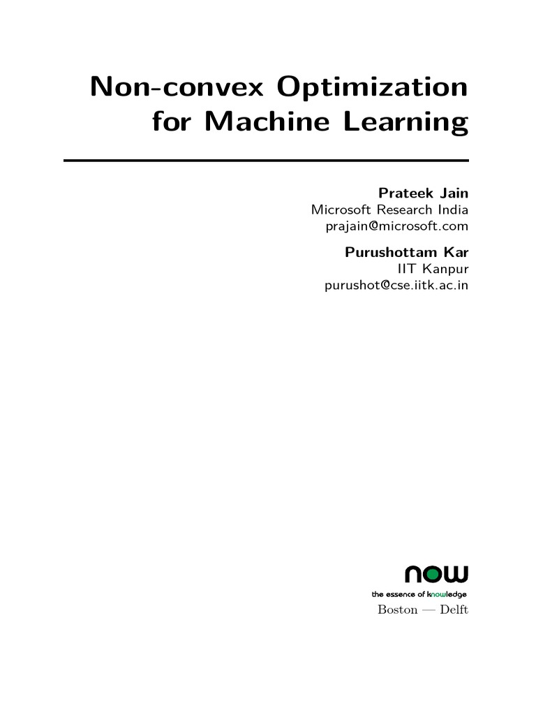 Non Convex Optimization PDF | Download Free PDF | Mathematical ...