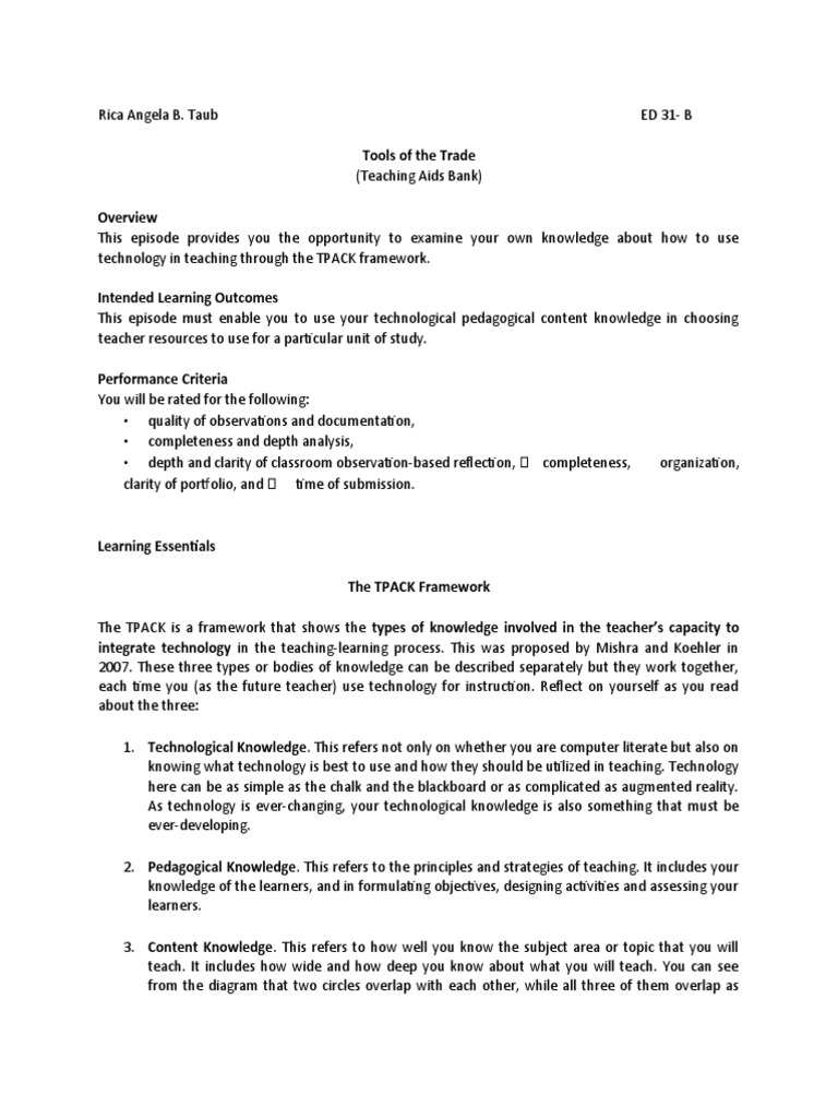 Episode 4 - Tools of The Trade | PDF | Pedagogy | Question