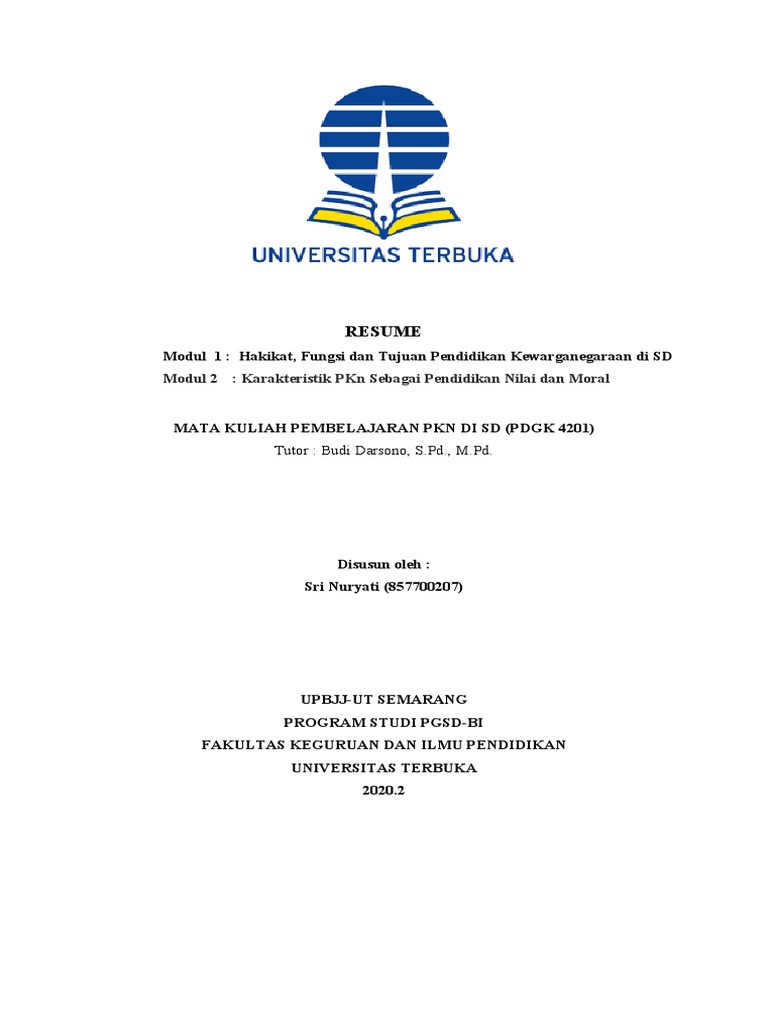 Resume PKN Mod 1-2 | PDF