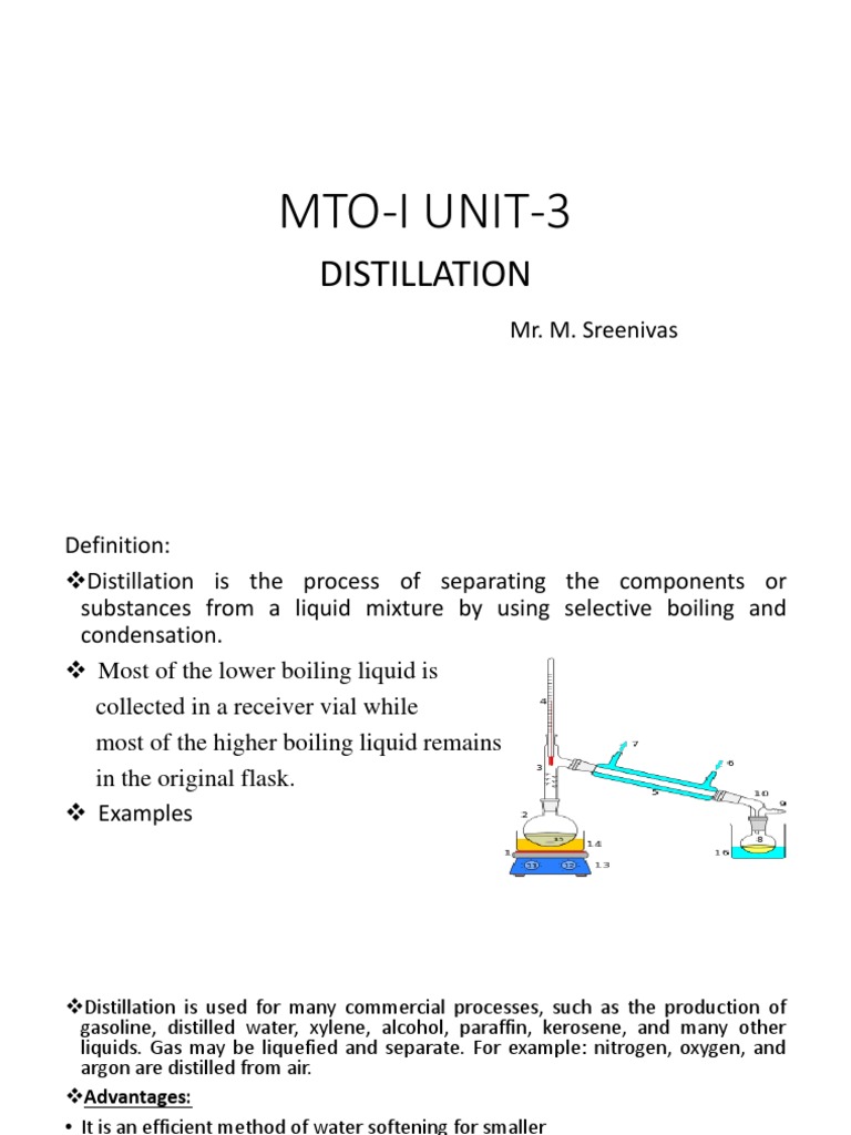 Mto-1 Unit-3 Distillation | PDF