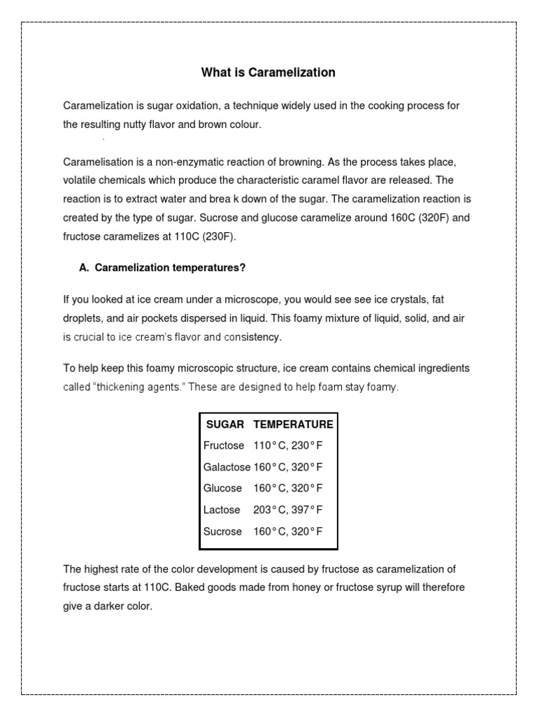 What Is Caramelization | PDF | Sucrose | Fructose