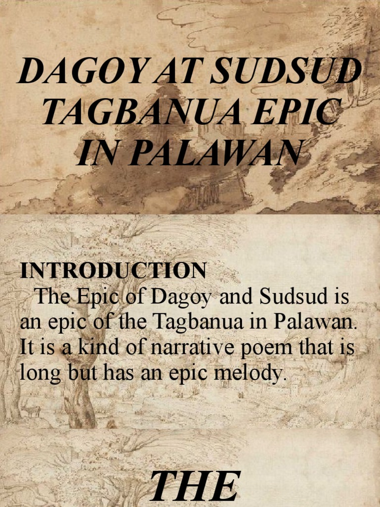 Dagoy and Sudsud: Tagbanua Epic Story | PDF