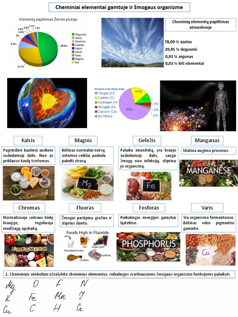 Cheminiai Elementai Gamtoje Ir Žmogaus Organizme: Cheminių Elementų ...