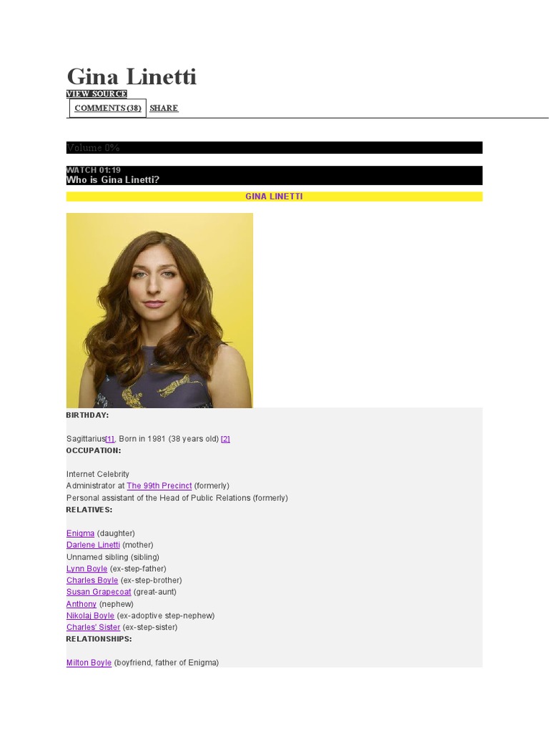 Gina Linetti: Volume 0% | PDF | Television Episodes | American ...