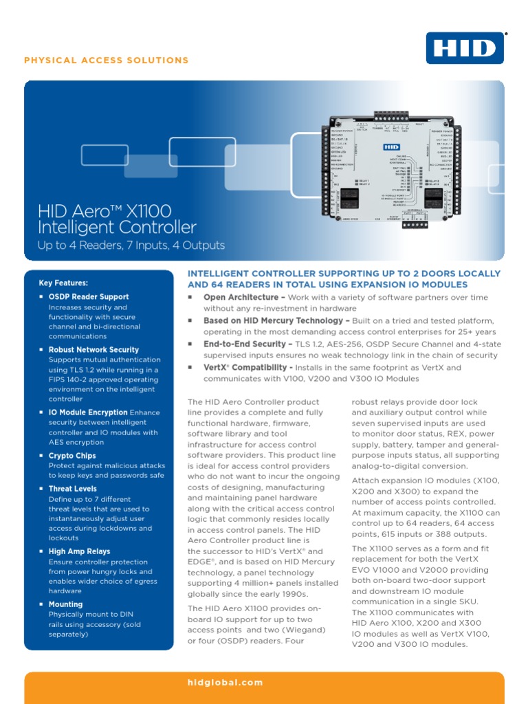 Hid Pacs Aero Controllers Ds en PDF | PDF | Access Control | Computer Network