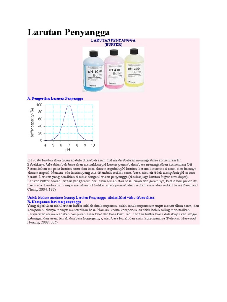 Larutan Penyangga | PDF
