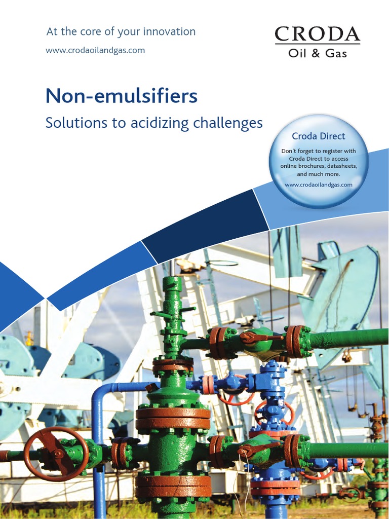 Oil and Gas - Non-Emulsifiers PDF | PDF | Trademark | Emulsion