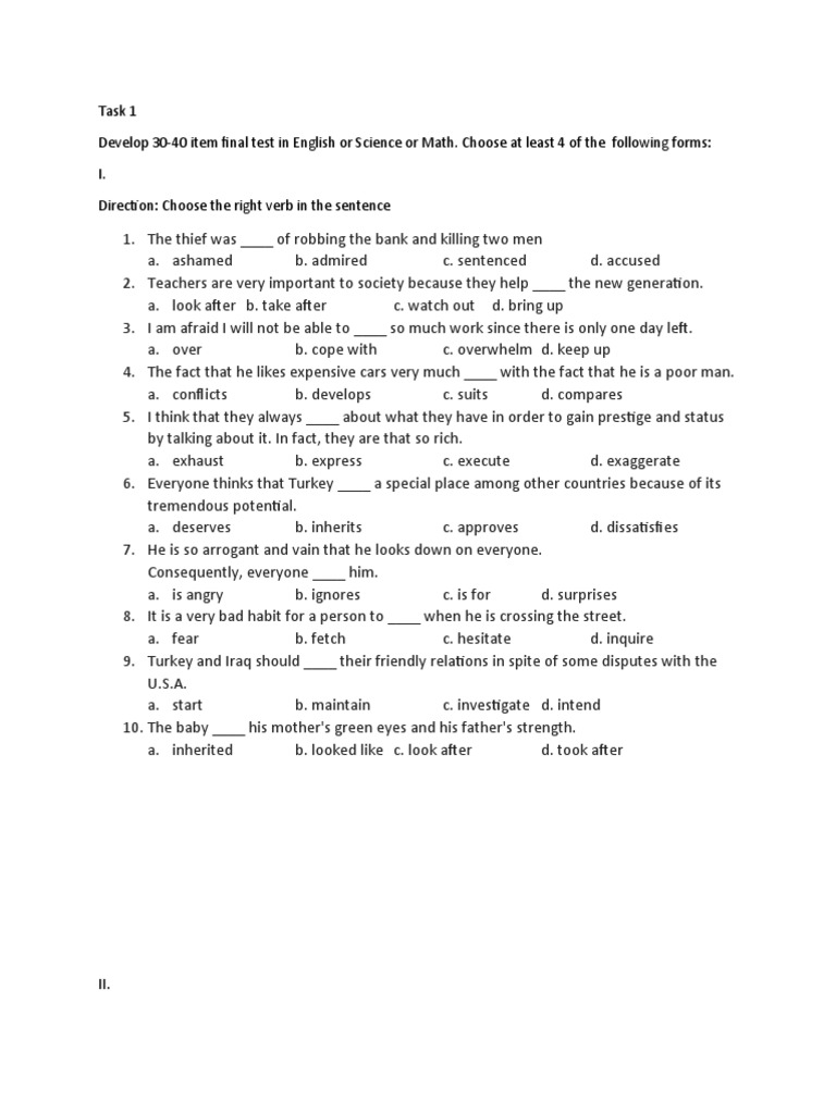 Task 1,3,4 | PDF | Question | Test (Assessment)