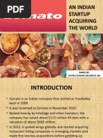 Zomato: Company Overview and History | PDF | Companies | Economies