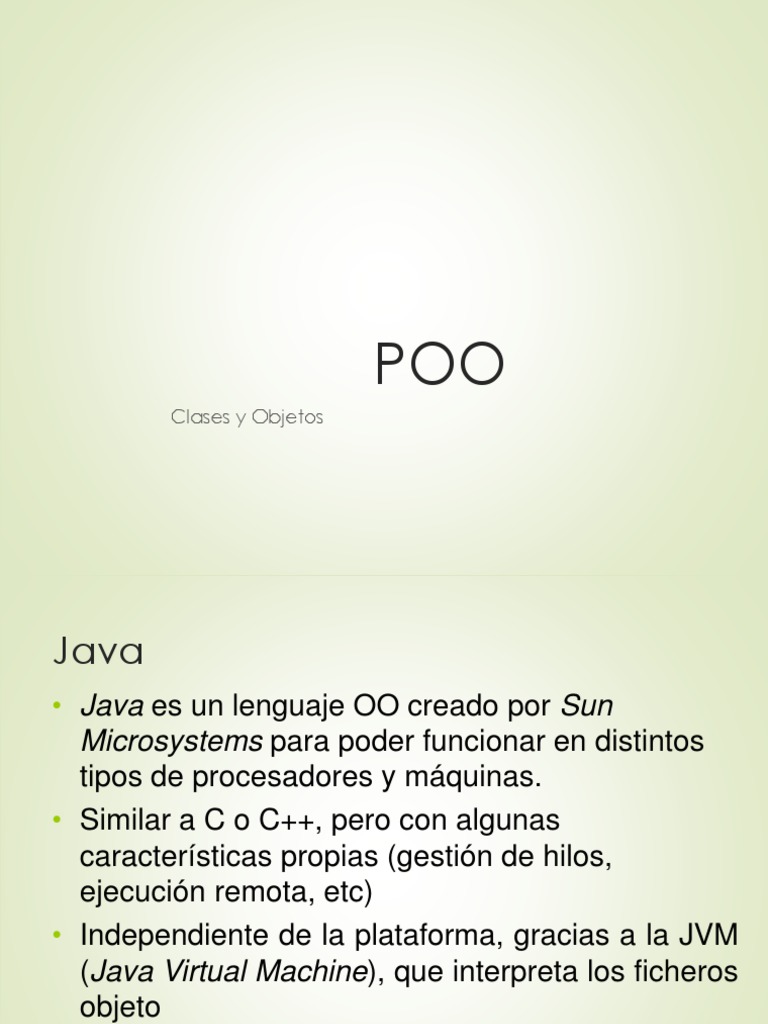 POO 09-1 Clases y Objetos | PDF | Java (lenguaje de programación ...