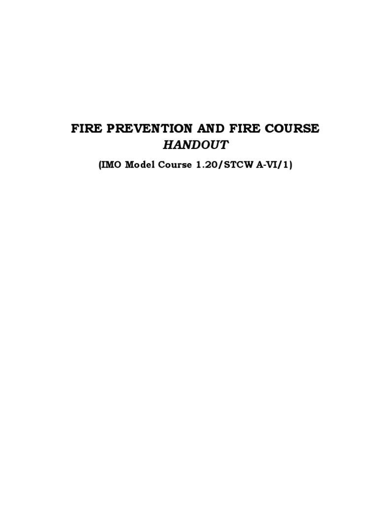 Fire Prevention and Fire Course: Handout | PDF | Combustion | Fires