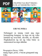 Grade 11 - Conative, Informative at Labeling Na Gamit NG Wika | PDF