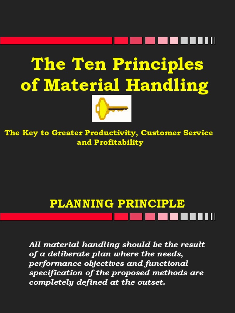 10 Principles of Material Handling | PDF | Automation | Life Cycle ...