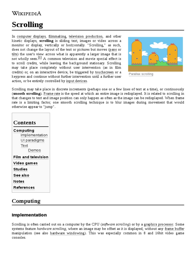 Scrolling | PDF | Graphical User Interfaces | Cyberspace