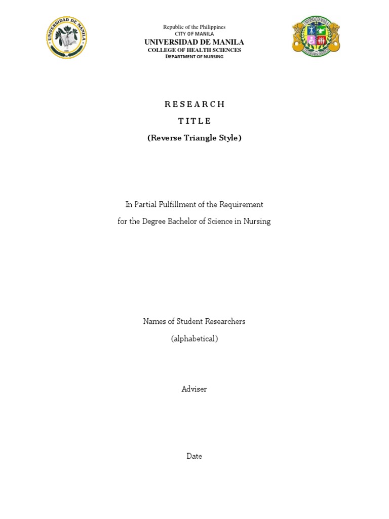 Title Page Instruction | PDF